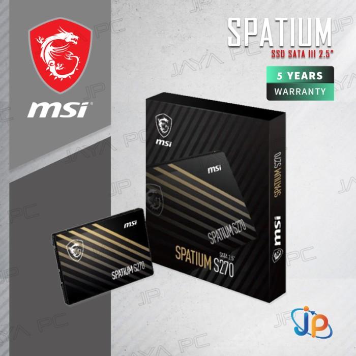 Promo MSI SSD SPATIUM S270 960GB Sata 3 - 3D Nand SSD 960 GB 2.5" Cicil ...