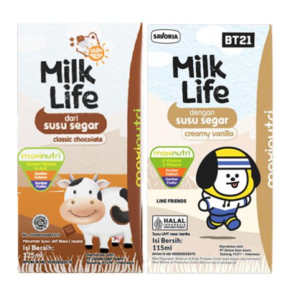 Jual Susu Milk Life UHT 115ml per karton isi 40pcs - Choco - Kota ...