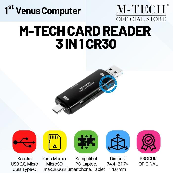Jual M-TECH CARD READER 3 IN 1 CR30 / CRD07-MTC - Kota Makassar ...