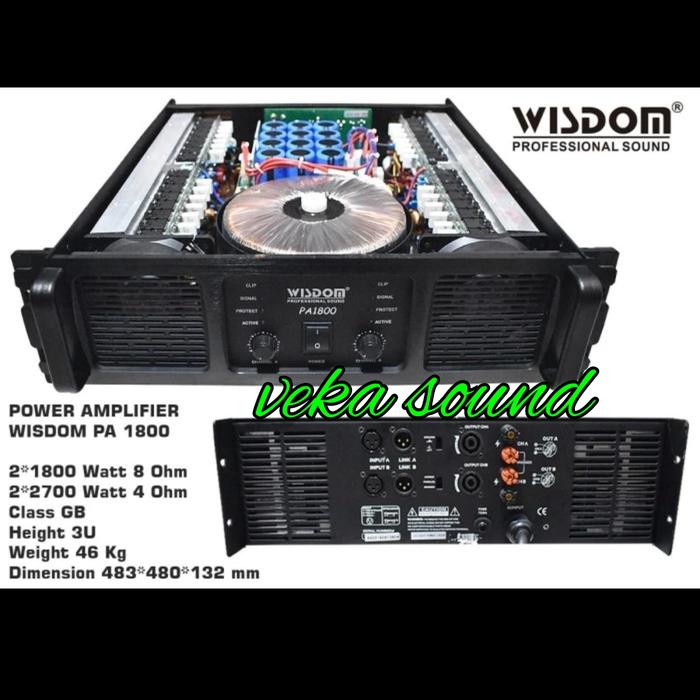 Jual Power Amplifier Wisdom PA1800 Original Power Wisdom PA 1800 ...