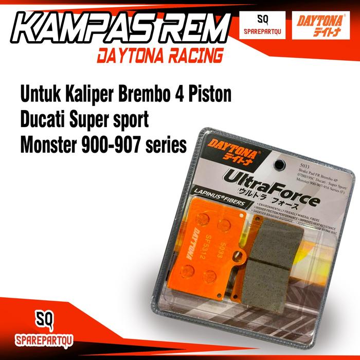 Promo KAMPAS REM KALIPER BREMBO 4 PISTON DAYTONA RACING LAPINUS FIBER ...