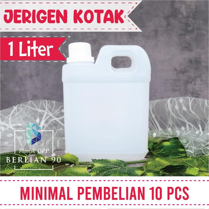 Promo Jerigen 1 Liter Botol Jerigen Kotak 1000 ml Natural - jerigen ...