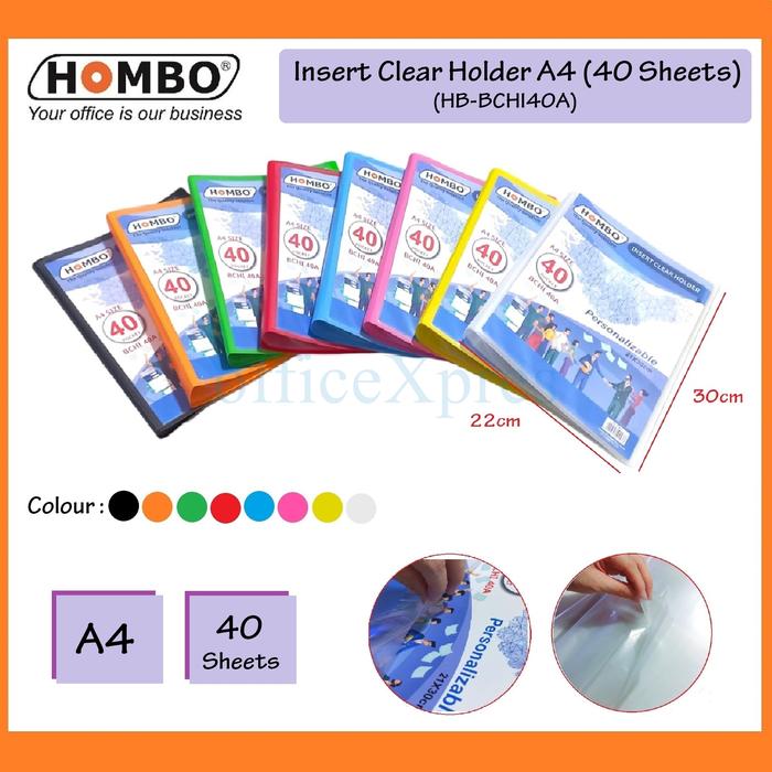 Jual Insert Clear Holder A4 F4 10,20,40 Lembar/ Map Plastik /Dokumen ...