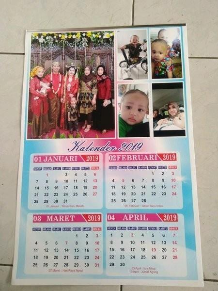 Jual Cetak Kalender Dinding Custom 2024 - Klem Besi - 2 lembar Art ...