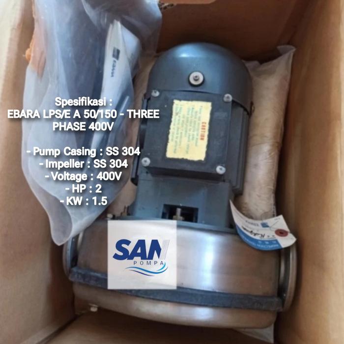 Jual Pompa Ebara LPS/E A 50/150 2Hp 1.5 kw - IN LINE Centrifugal Pump ...