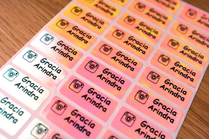 Jual Label Polos MEDIUM Stiker label nama waterproof Colour Name ...