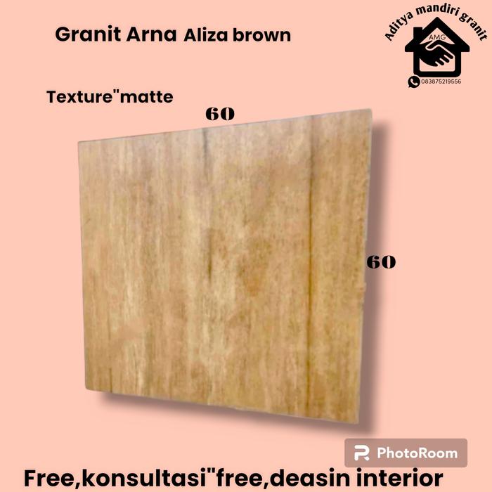 Jual GRANIT LANTAI MOTIF KAYU 60X60 ARNA ALIZA BROWN - Kab. Bogor - Aditya Mandiri Granit ...