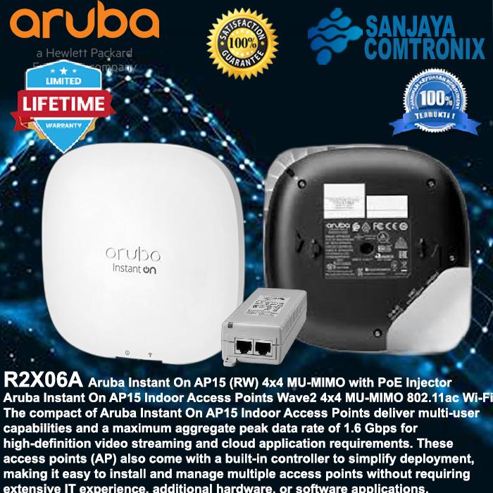 Jual HPE R2X06A Aruba Instant On AP15 (RW) 11ac Wave2 4x4 Access Point ...