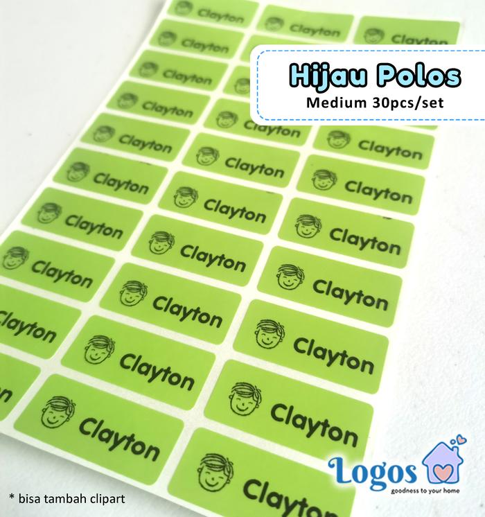 Jual Label Polos MEDIUM Stiker label nama waterproof Colour Name ...