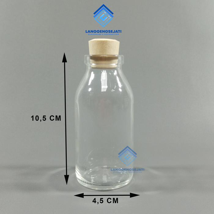 Jual BOTOL TUTUP KAYU CORK KACA CRAFT TUTUP KAYU 100ml 250ml / BOTOL ...