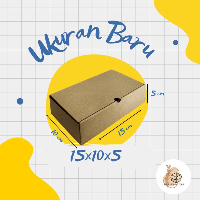 Jual Packing Kardus Box Die Cut Polos Ukuran 15cm x 10cm x 5cm ...