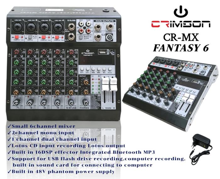 Jual MIXER AUDIO CRIMSON CR MX FANTASY 6 FANTASY-6 ORIGINAL 6 CHANNEL - Jakarta Barat - First ...