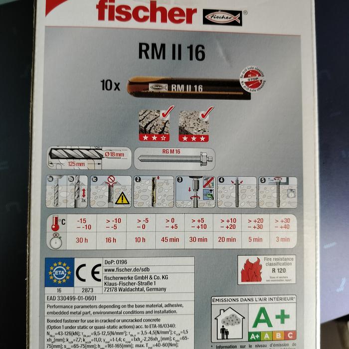 Jual Kapsul Fischer RM II M16/17 Chemset Chemical Anchor Capsule - Kab ...