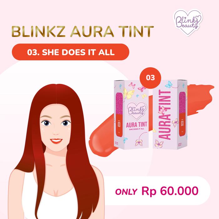 Jual BLINKZ AURA TINT [03. SHE DOES IT ALL] - Kota Surabaya - Blinkzbeautyid | Tokopedia