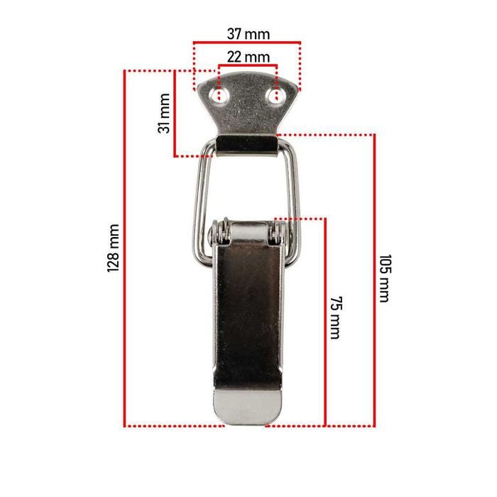 Jual Kancing Kunci Spring Loaded Latch Toggle Catch Hasp Material Besi ...