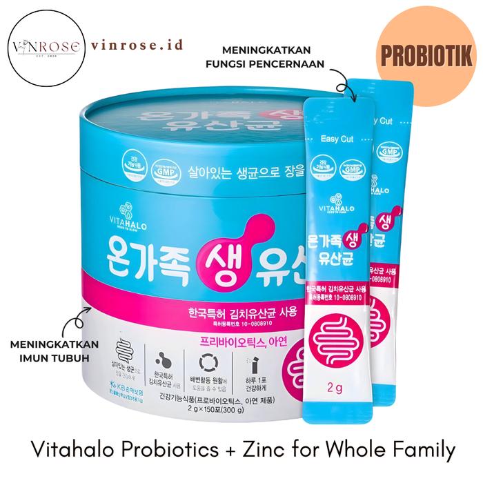 Jual Vitahalo Probiotik Zinc Family Probiotic Korea / Probiotic Korea ...