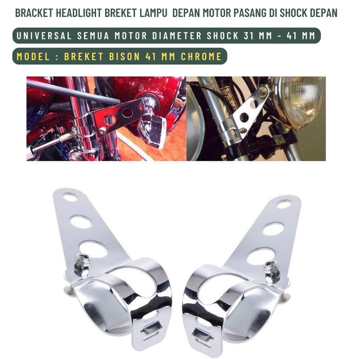 Promo BRACKET KUPINGAN LAMPU BISON 41 MM CHROME - Kota Bekasi - Budung ...