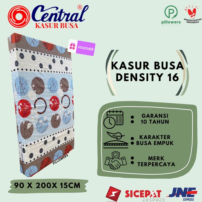Jual kasur busa central D16 ukuran 90x200 tebal 15 cm garansi 10 tahun ...