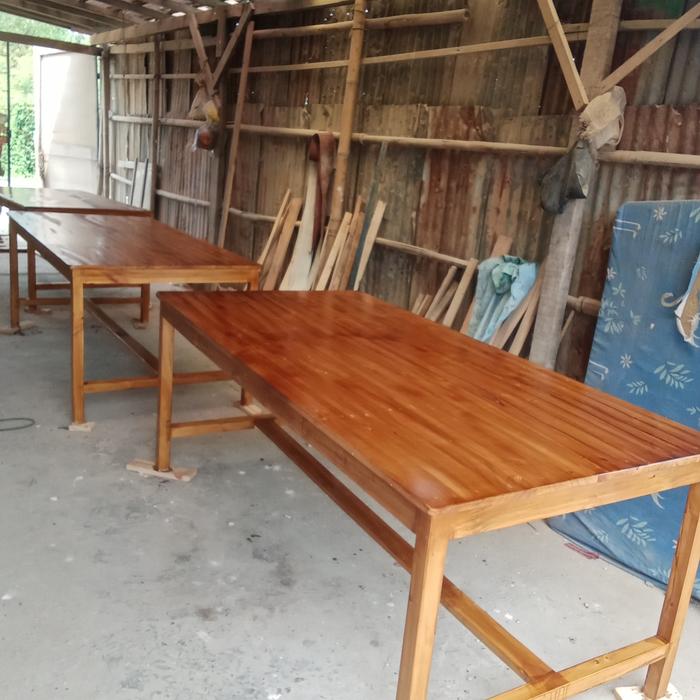 Jual meja sebaguna ukuran meja P 200 x 60 x 75 bahan full kayu jati ...