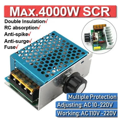 Jual Dimmer AC 4000W 220V Regulator Motor Speed Voltage + Casing ...