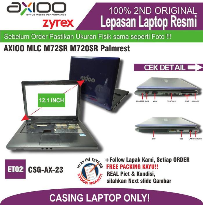 Jual ET02 CSG-AX-23 CASING LAPTOP NETBOOK AXIOO MLC M72SR M720SR ...