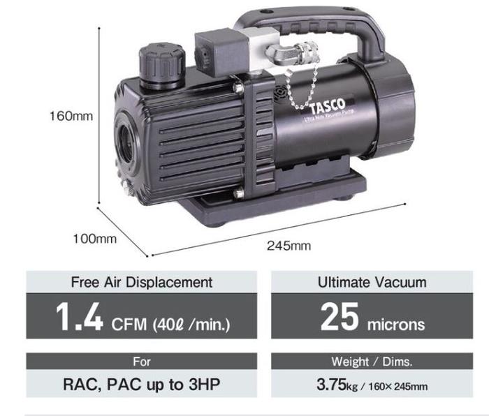 Jual TASCO VACUUM PUMP POMPA VAKUM AC TA-150SW-EXP pompa vakum ac mini ...