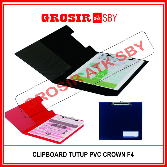 Jual Clipboard Tutup Crown F4 (KULIT PVC) - Kota Surabaya - Grosir ATK ...