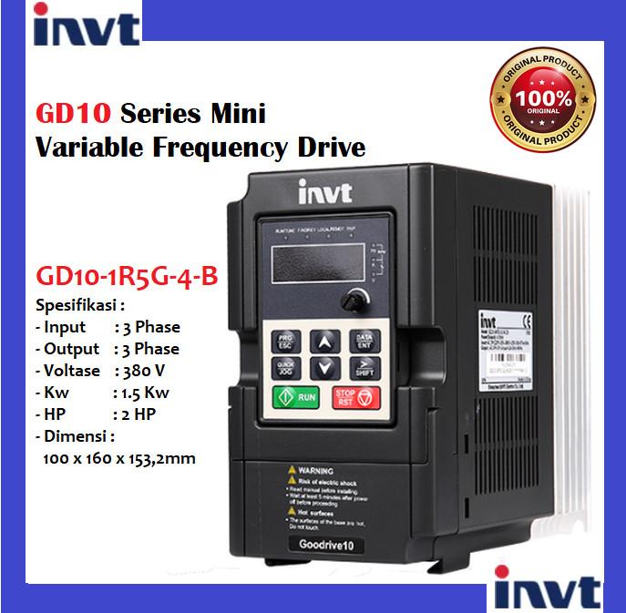 Jual Inverter INVT 1.5KW 2HP 3Phase 380V Variable Frequency Drive ...