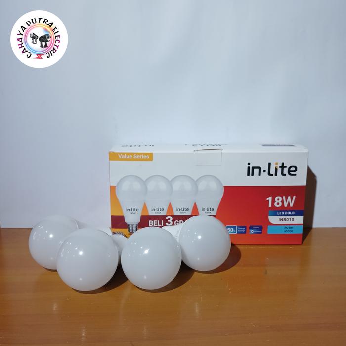 Jual Lampu bohlam led inlite INB010 5W 9W 12W 15W 18W - PUTIH - 18W ...