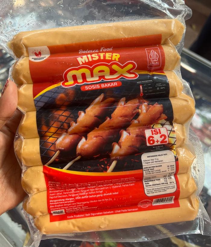 Jual Mister Max Sosis Bakar Ayam 500gr / Ukuran Sosis Mini - Jumbo ...