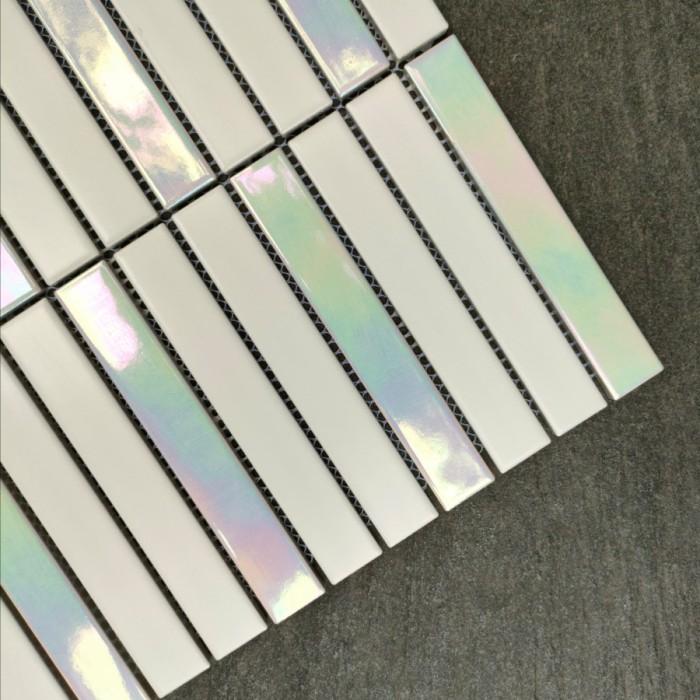 Jual Mosaic Tile Keramik Persegi Panjang / Mosaic Putih Hologram ...