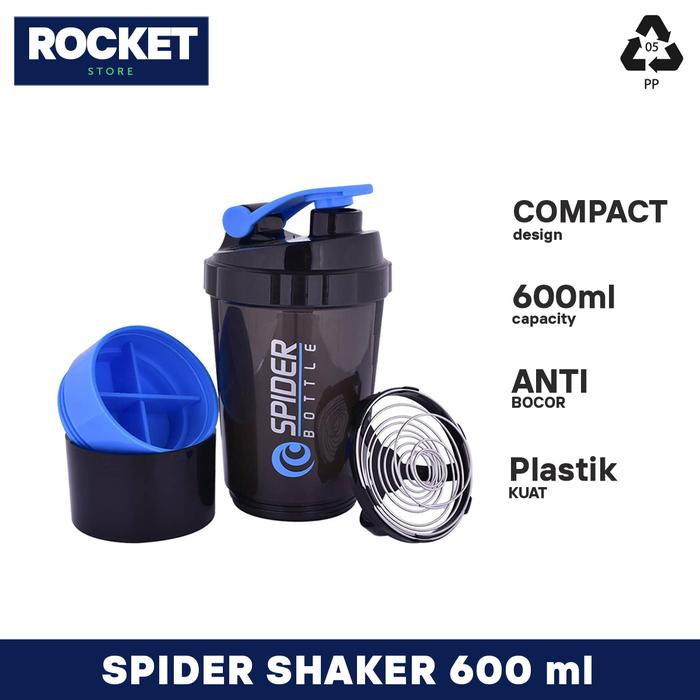 Jual Botol Minum Spider Sport Shaker - Protein Shaker Kapasitas 600 ml ...