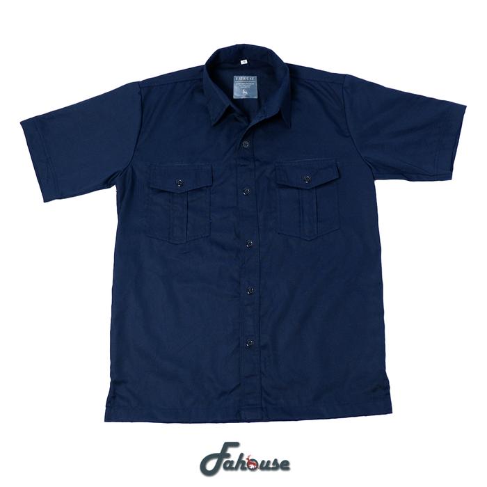 Jual BASIC WORKSHIRT SHORT/KEMEJA POLOS LENGAN PENDEK JAPAN DRILL ...