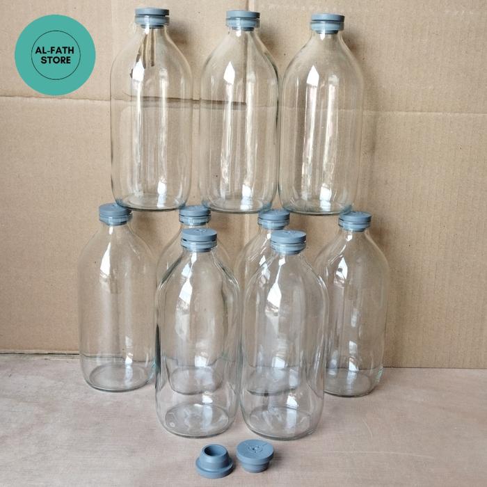 Jual Botol kaca 500ml tutup karet, botol infus 500ml bekas - Jakarta ...