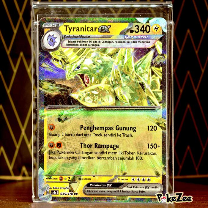 Jual Tyranitar ex RR 045/170 sv3s Kartu Pokemon TCG Indonesia Kilau Hitam - Kota Depok - Pokezee ...