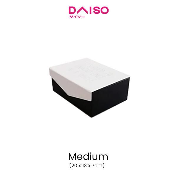 Jual Daiso Paper Box with Lid -4 Sizes - Rectangular -White and Black ...