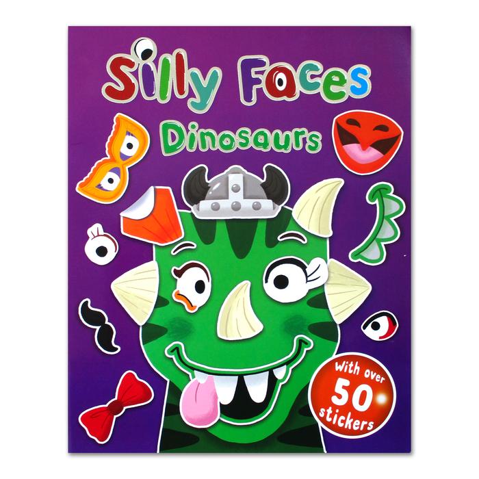 Jual Dino Silly Face sticker book buku stiker untuk melatih imajinasi ...