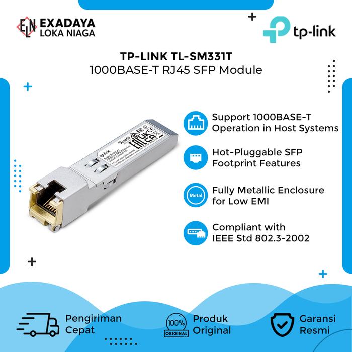 Jual TP-Link TL-SM331T 1000BASE-T RJ45 SFP Module - Jakarta Pusat - Exadaya Loka Niaga | Tokopedia
