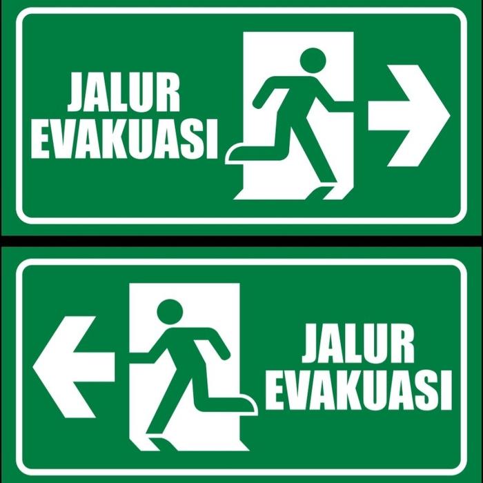 Jual SIGN STIKER JALUR EVAKUASI PANAH UK 30X15 - Jakarta Barat - Global ...