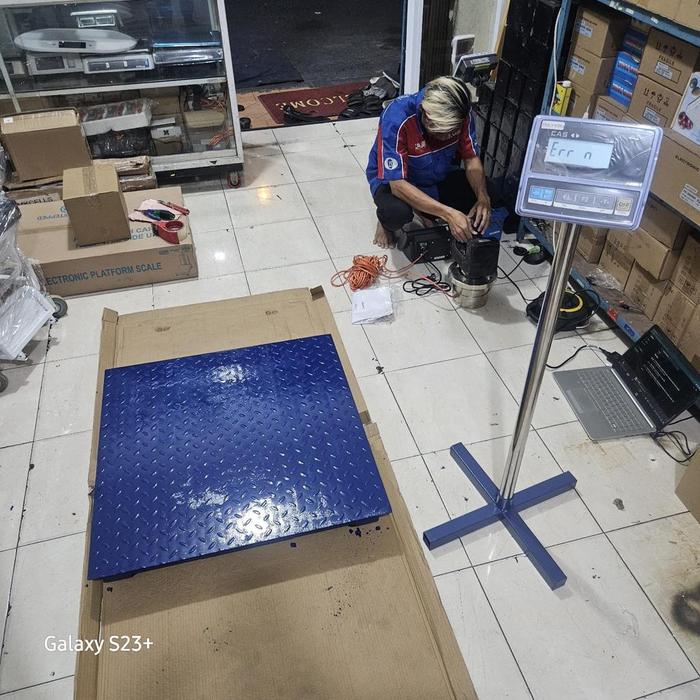 Jual FLOOR SCALE TIMBANGAN LANTAI CAS DBC UKURAN 80CM X 80CM 600KG X ...