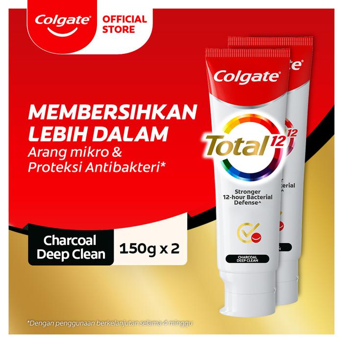Promo Colgate Total Charcoal Paste Toothpaste/Pasta Gigi 150gr x 2 TM ...