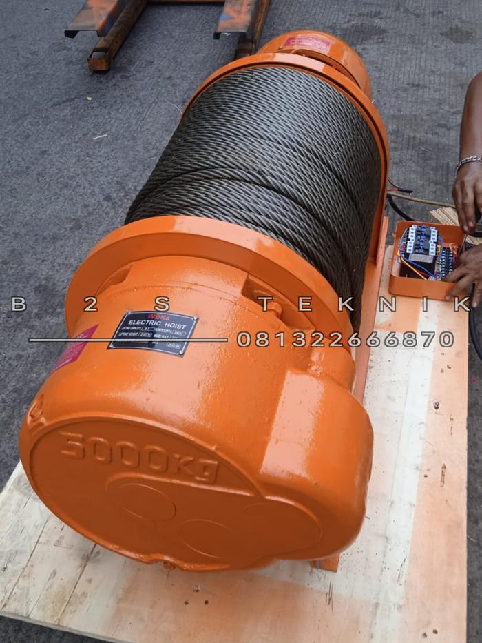 Jual Electric winch hoist 5 ton x 100 meter mesin katrol listrik 3 ...