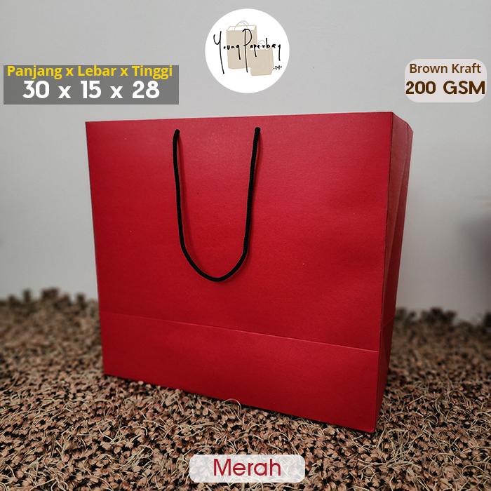 Jual Paper Bag/Tas Kertas Paperbag Color Series Kraft Uk. 30 x 15 x 28 ...