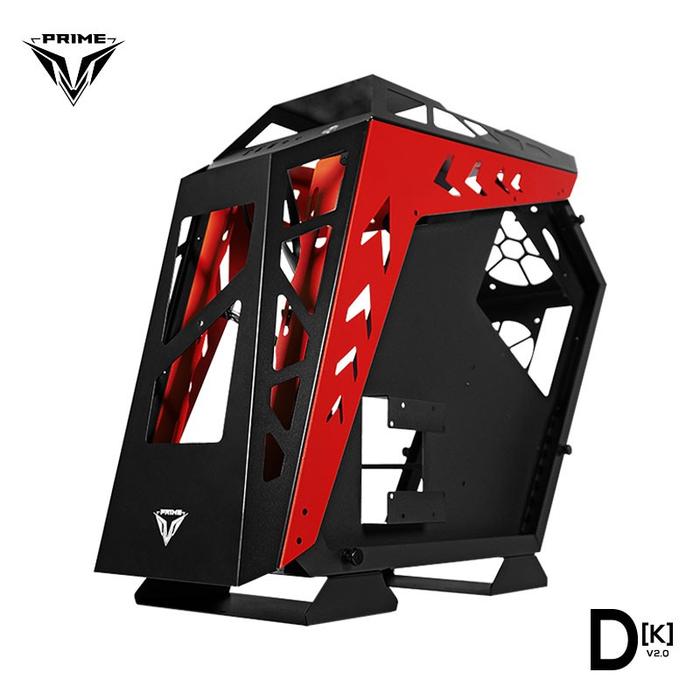 Promo CASING PRIME D-[K] V2.0 RED ATX ALUMUNIUM DUAL SIDE TEMPERED ...