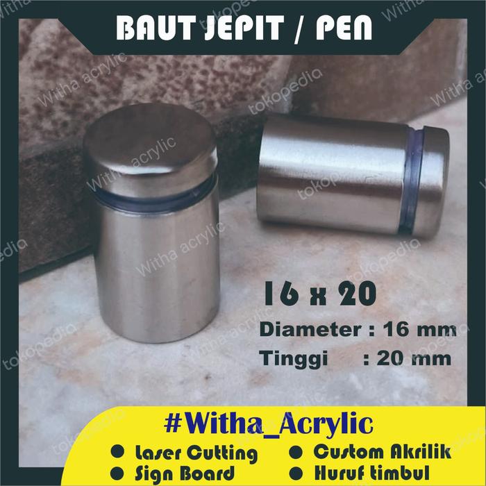 Jual Pen / baut Jepit Akrilik / kaca 16 x 20 - Kota Denpasar - Witha ...