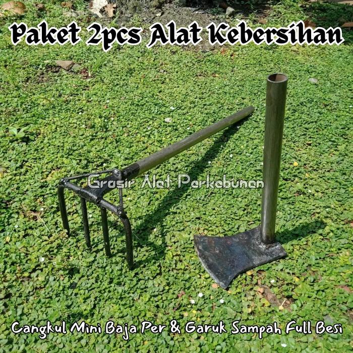 Jual Paket 2 Pcs Alat Berkebun - Cangkul Mini Baja Per Dan Garuk Besi ...