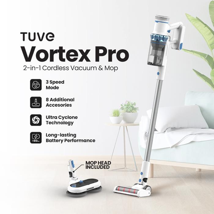 Promo TUVE Vortex Pro 2 in 1 Cordless Stick Vacuum Cleaner and Mop - Jakarta Barat - Tuve ...