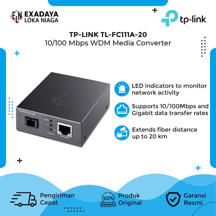Jual TP-Link TL-FC111A-20 10/100 Mbps WDM Media Converter pengganti ...