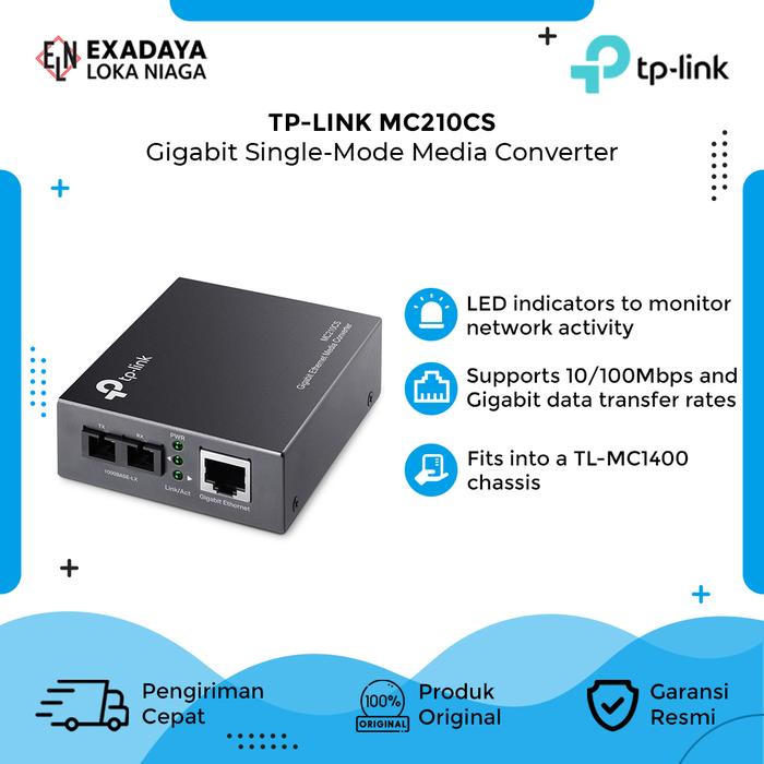 Jual TP-Link TL-MC210CS Gigabit Converter RJ45 to Single Mode SC Fiber - Jakarta Pusat - Exadaya ...