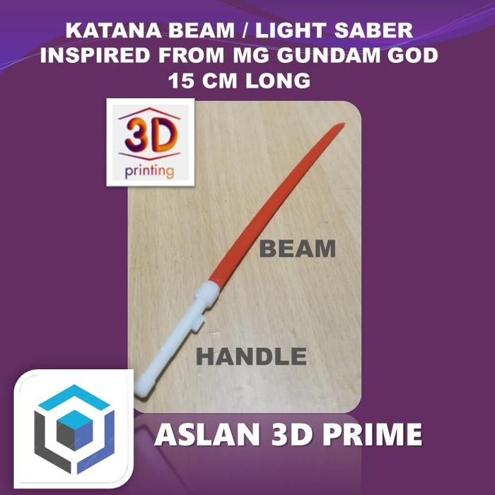 Jual KATANA BEAM / LIGHT SABER MG GUNDAM GOD GUNPLA Custom Color 3D ...